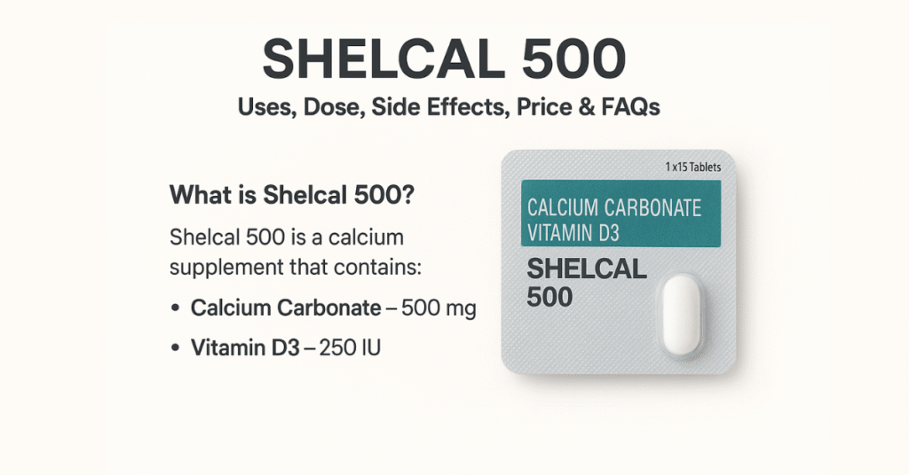 Shelcal 500 Tablet: Uses, Dose, Side Effects, Price & FAQs