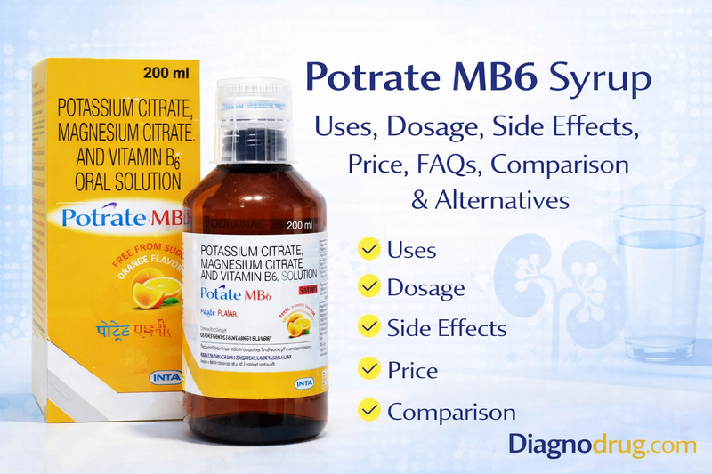 Potrate MB6 Syrup – Uses, Dosage, Side Effects, Price, FAQs, Comparison ...